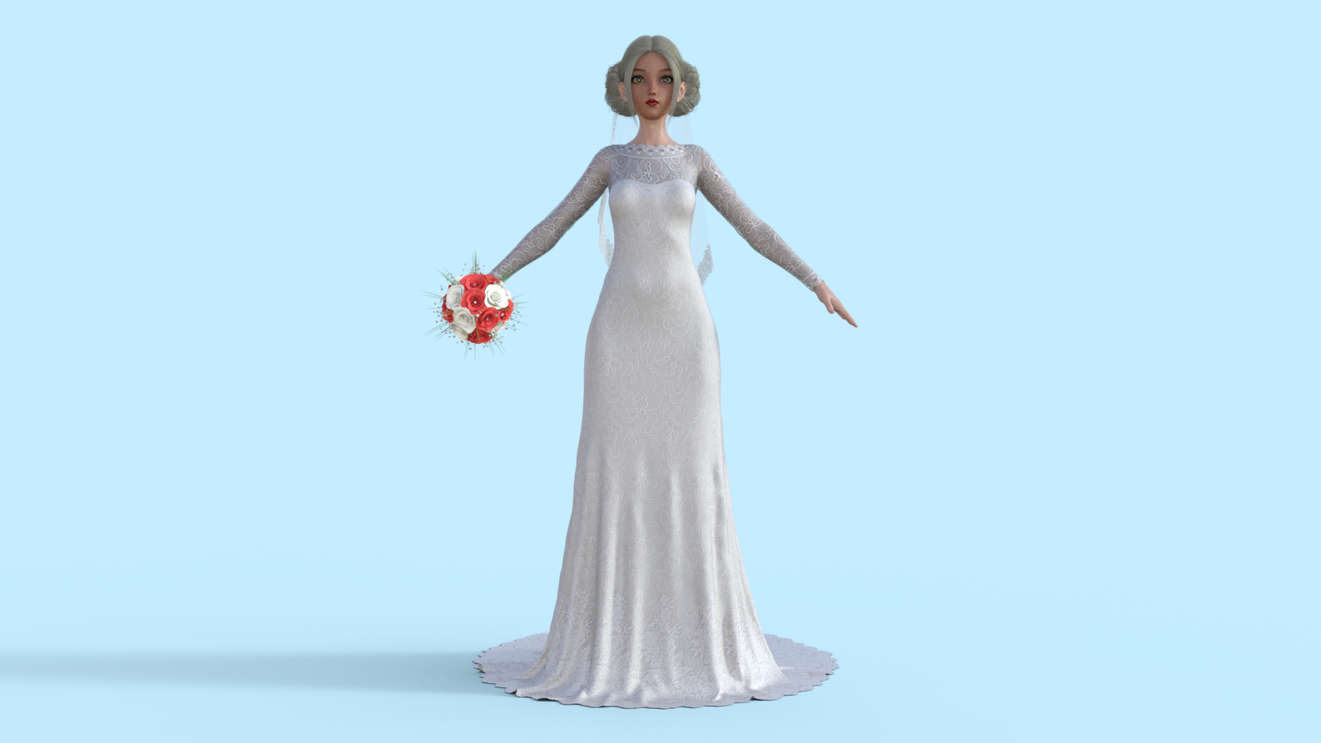 Cartoon Bride 3D model - TurboSquid 1962010