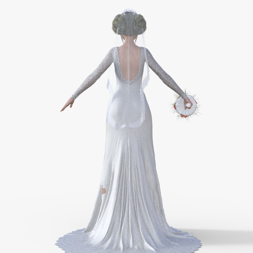 Cartoon Bride 3D model - TurboSquid 1962010