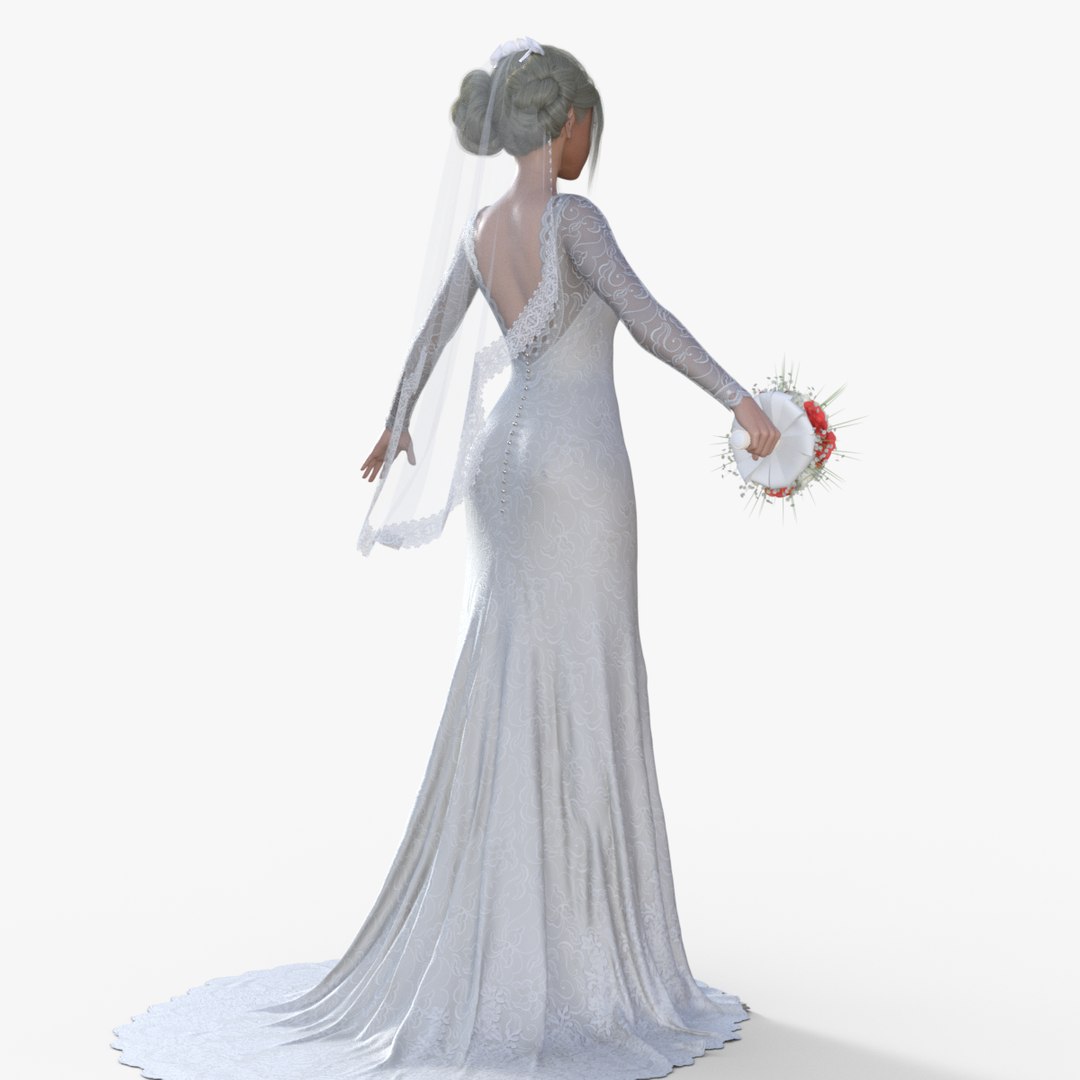 Cartoon Bride 3D model - TurboSquid 1962010