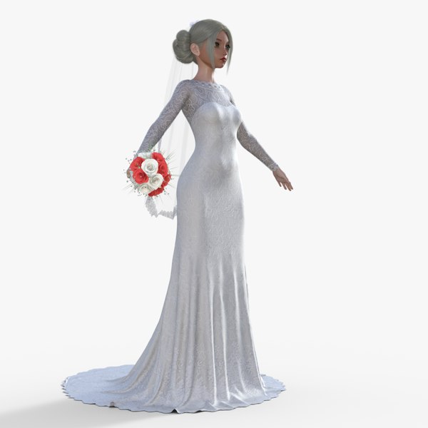 Cartoon Bride 3D 모델 - TurboSquid 1962010