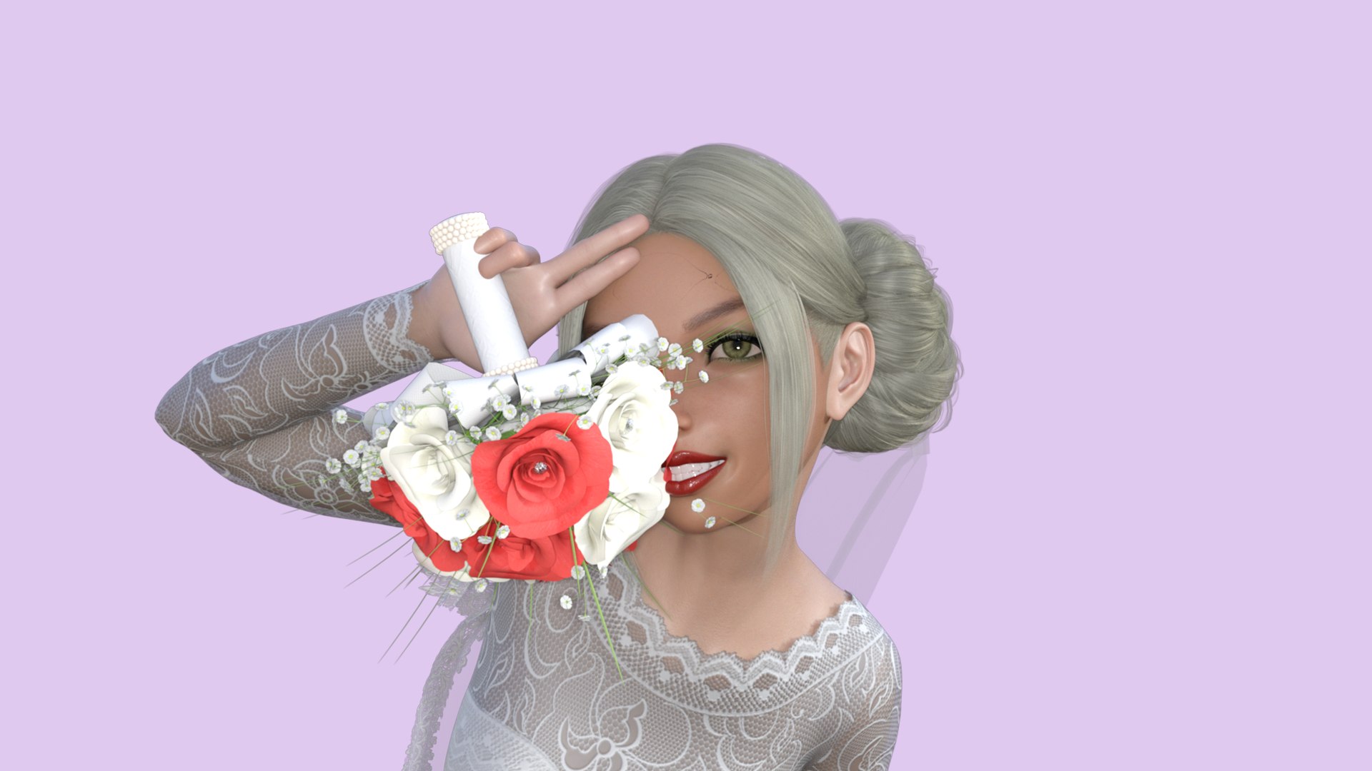 Cartoon Bride 3D model - TurboSquid 1962010