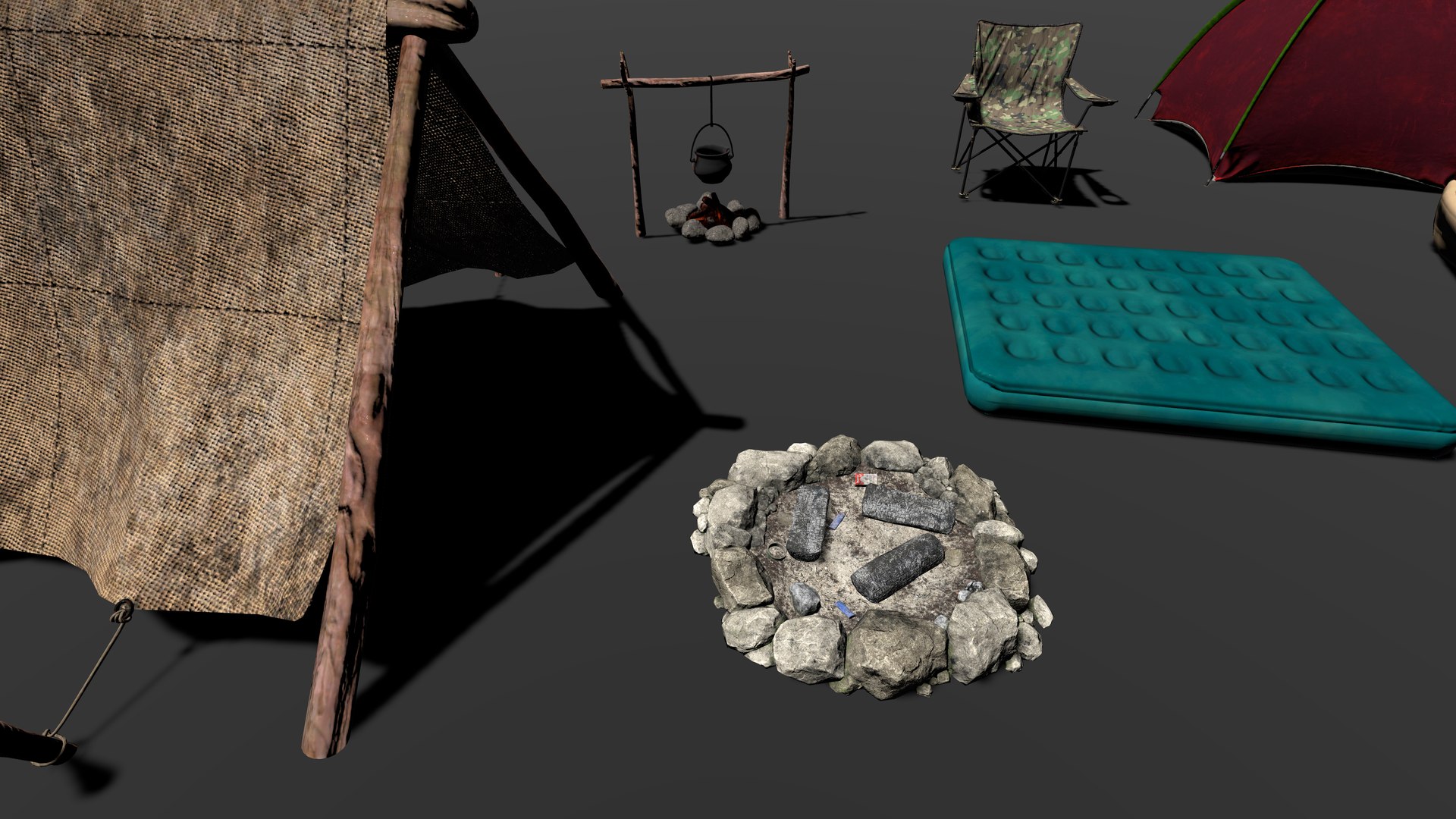 3D Wilderness Camp Essentials A Modular Outdoor Survival And Recreation ...