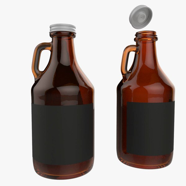 modelo 3d Botella de cerveza Growler 32oz 1L Low High Poly - TurboSquid ...
