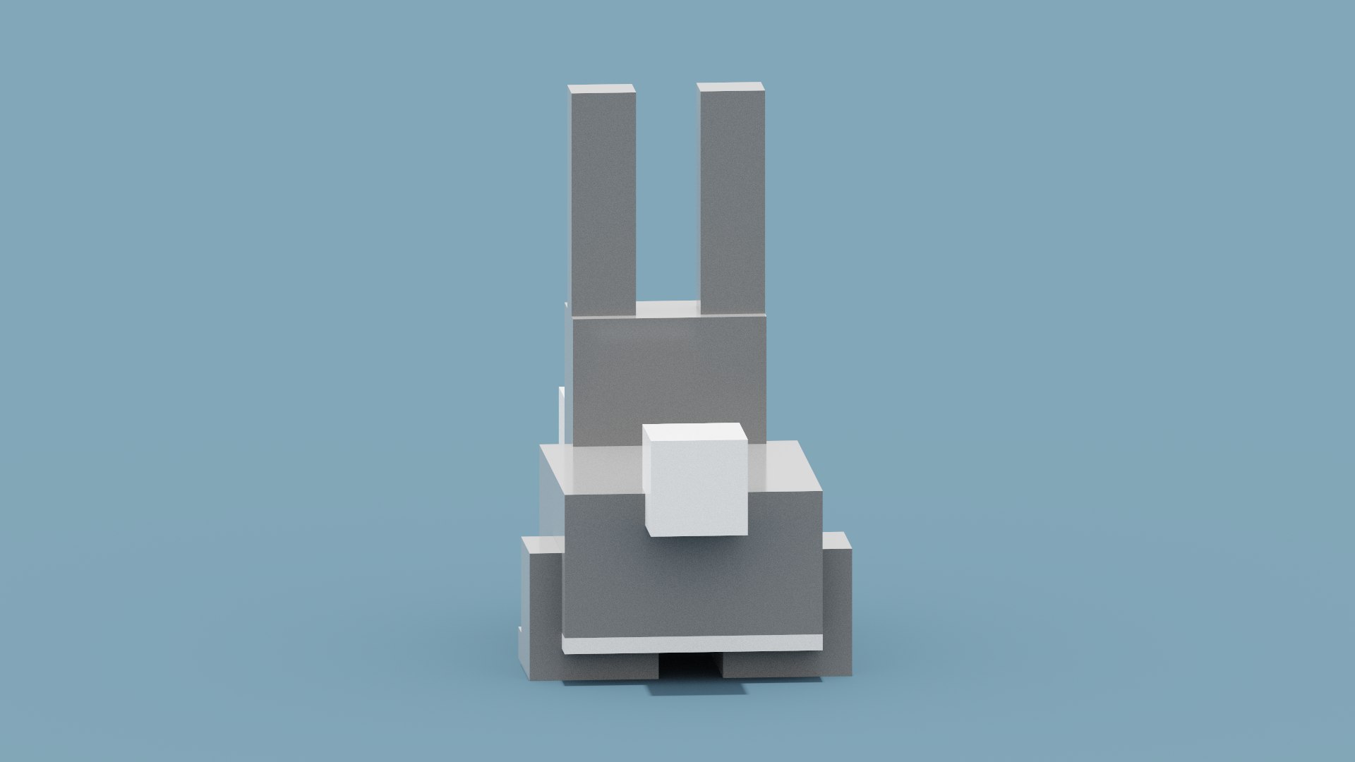 3D Voxel Rabbit Lowpoly - TurboSquid 1979361
