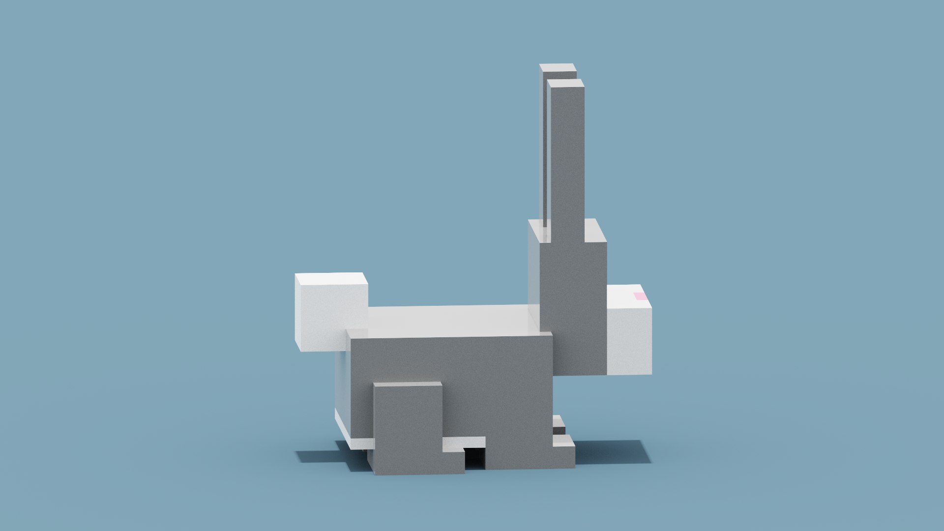 3D Voxel Rabbit Lowpoly - TurboSquid 1979361