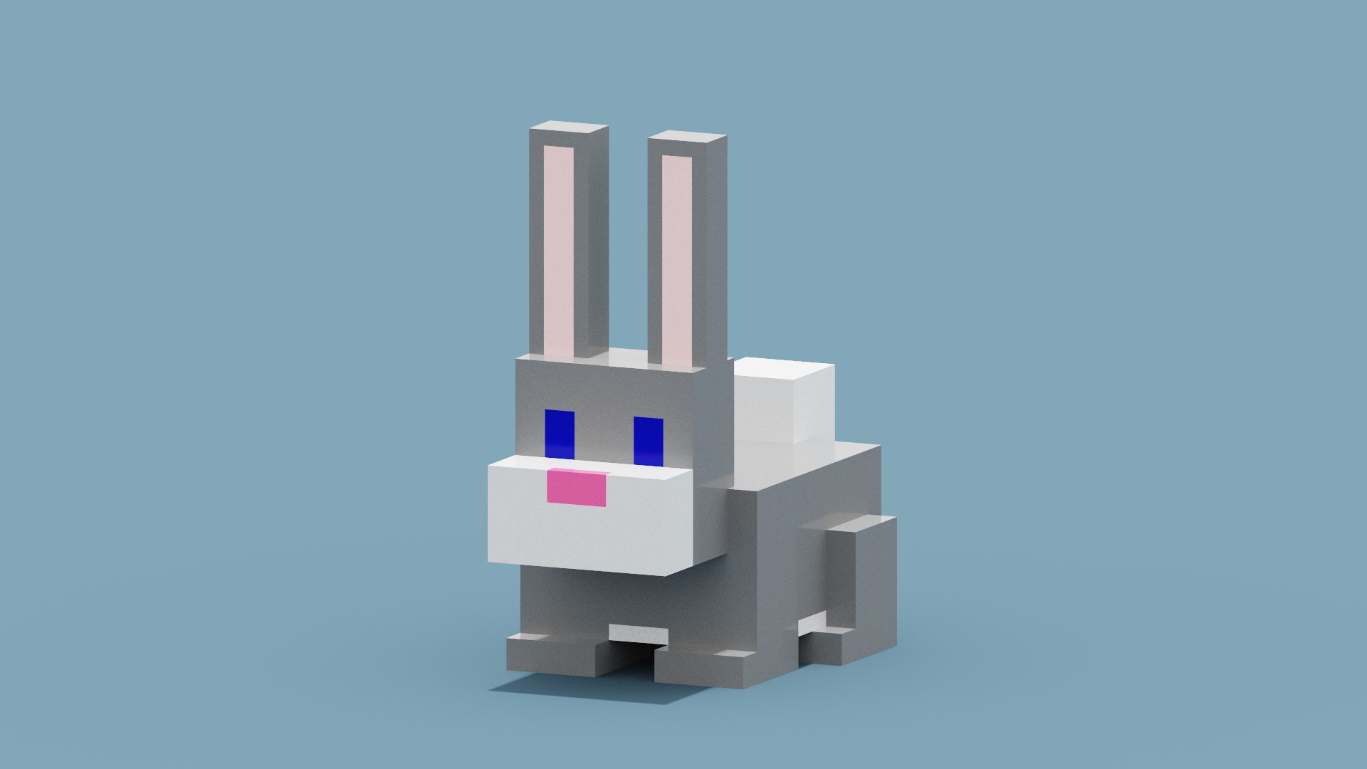 3D Voxel Rabbit Lowpoly - TurboSquid 1979361