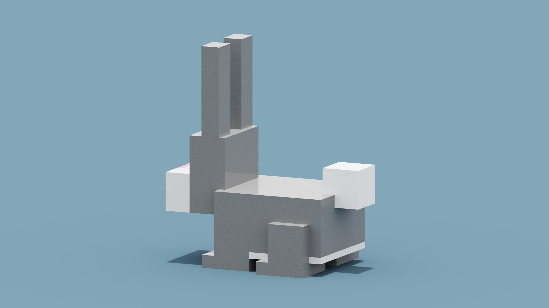 3D Voxel Rabbit Lowpoly - TurboSquid 1979361