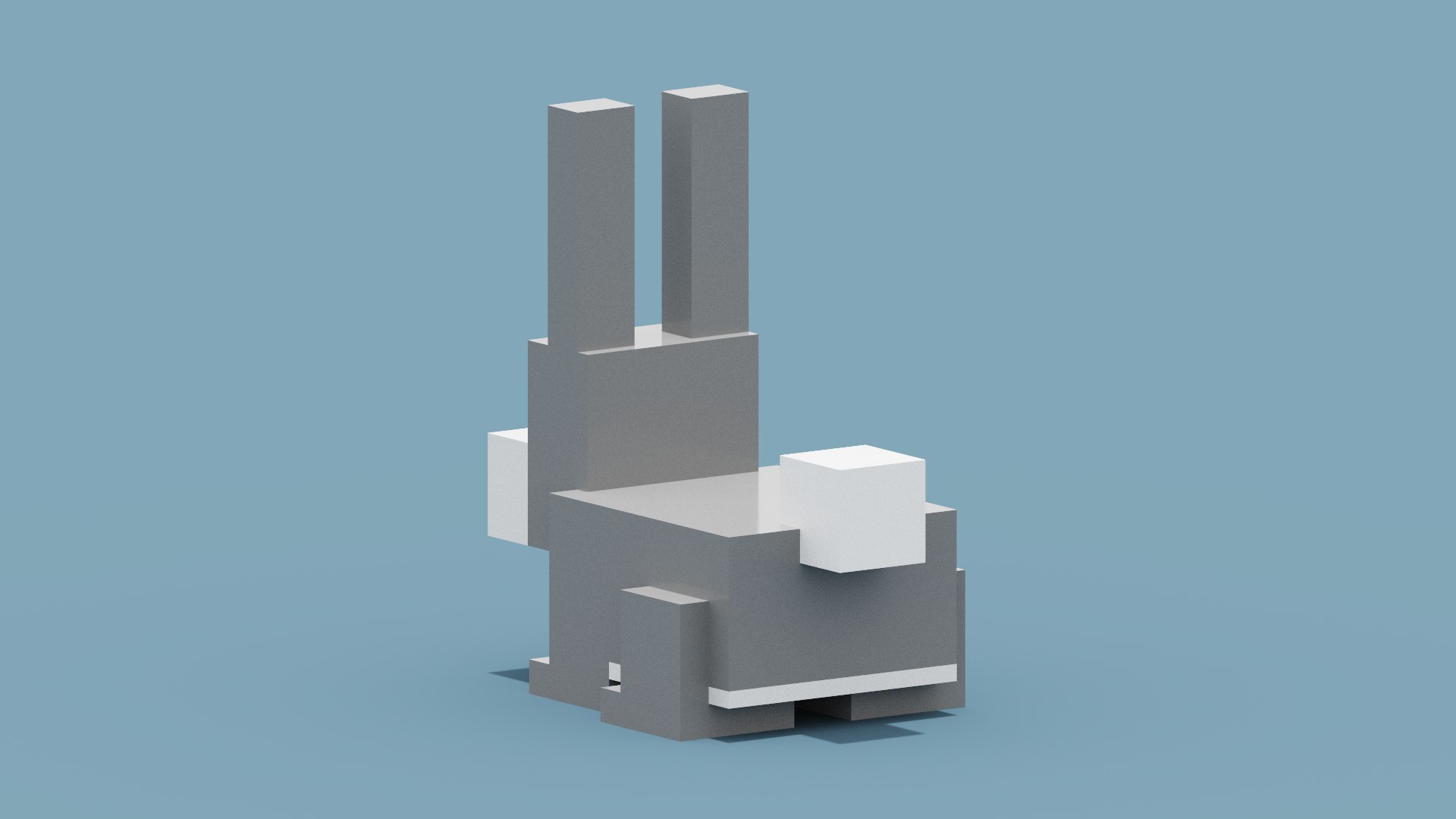 3D Voxel Rabbit Lowpoly - TurboSquid 1979361