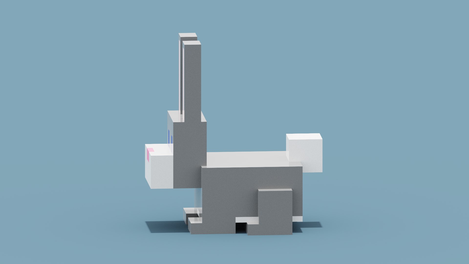3D Voxel Rabbit Lowpoly - TurboSquid 1979361