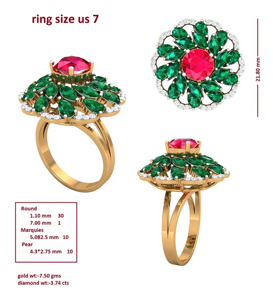 50 rings 3D model - TurboSquid 1155730