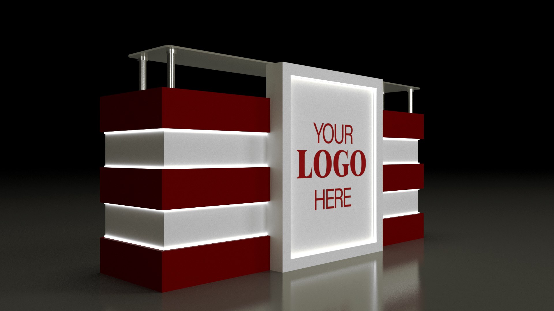 Registration Desk Model - TurboSquid 2068065