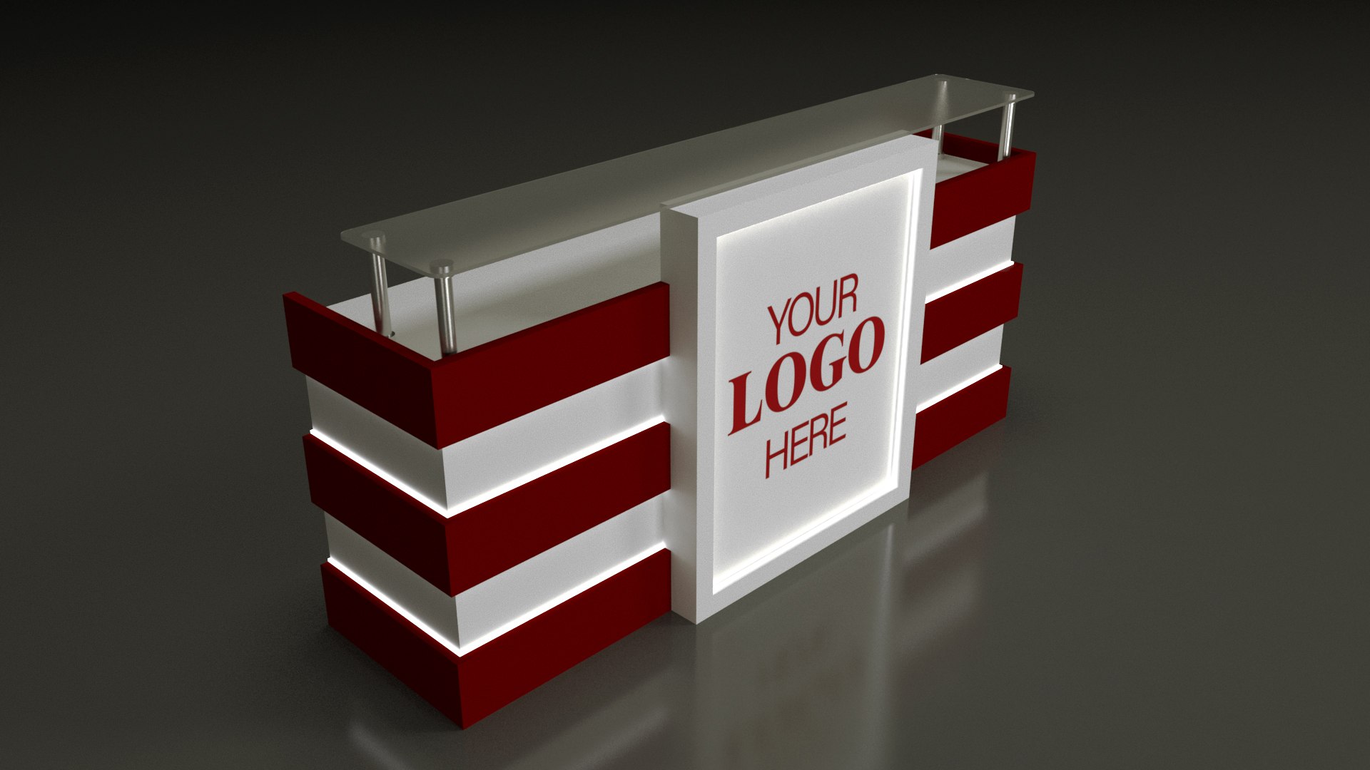 Registration Desk Model - TurboSquid 2068065