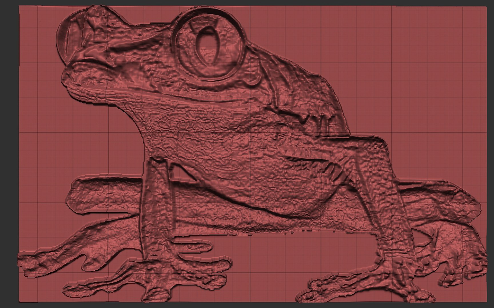 3D Frog Relief - TurboSquid 1807436