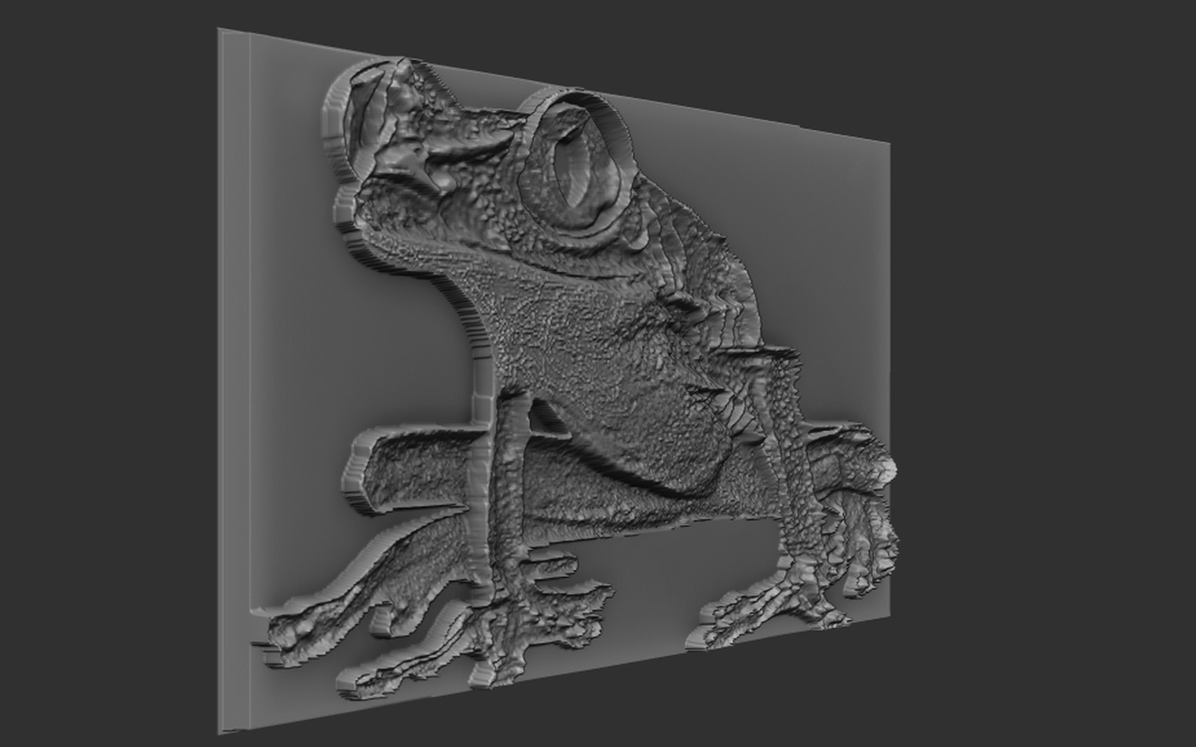 3D Frog Relief - TurboSquid 1807436