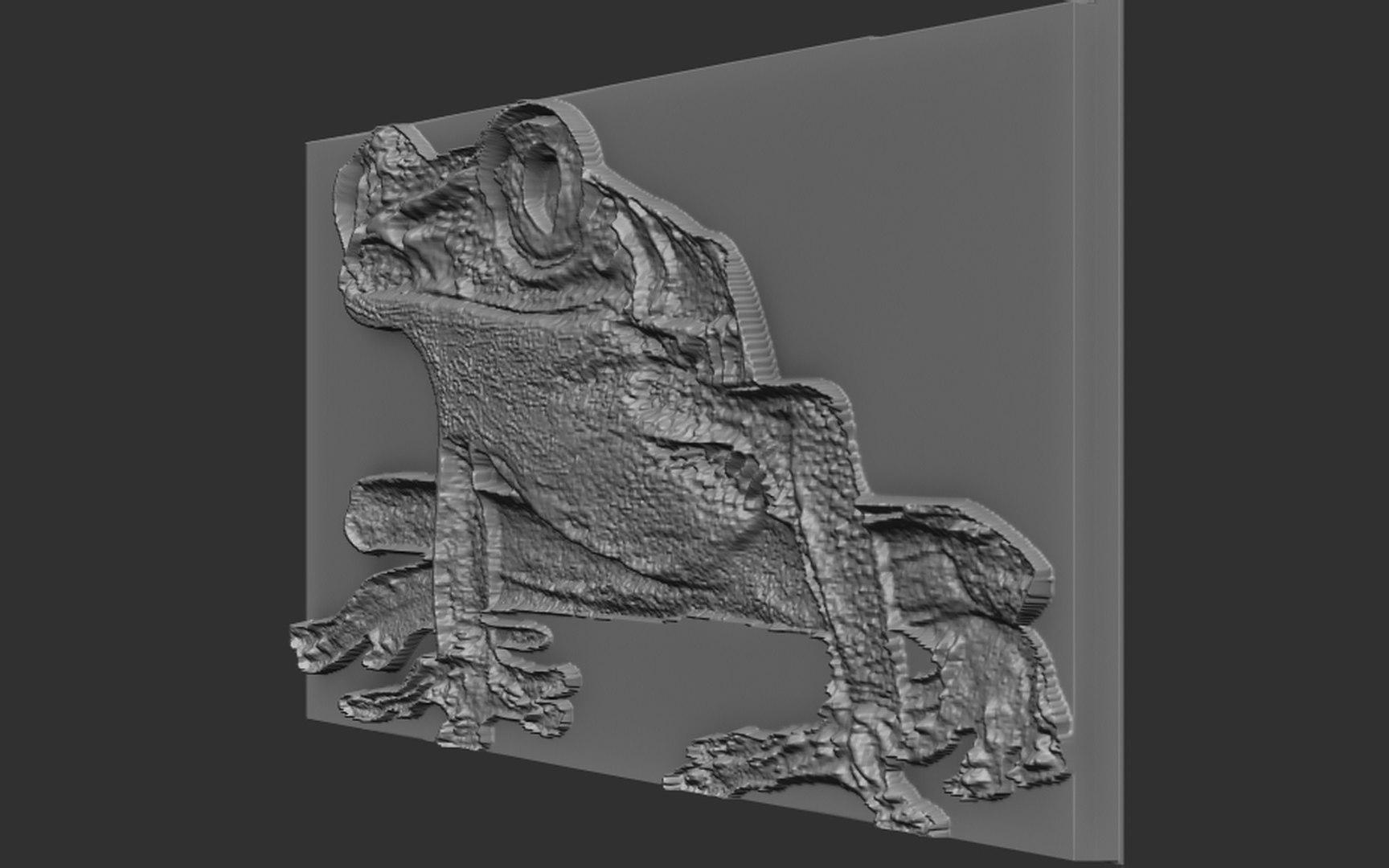 3D Frog Relief - TurboSquid 1807436