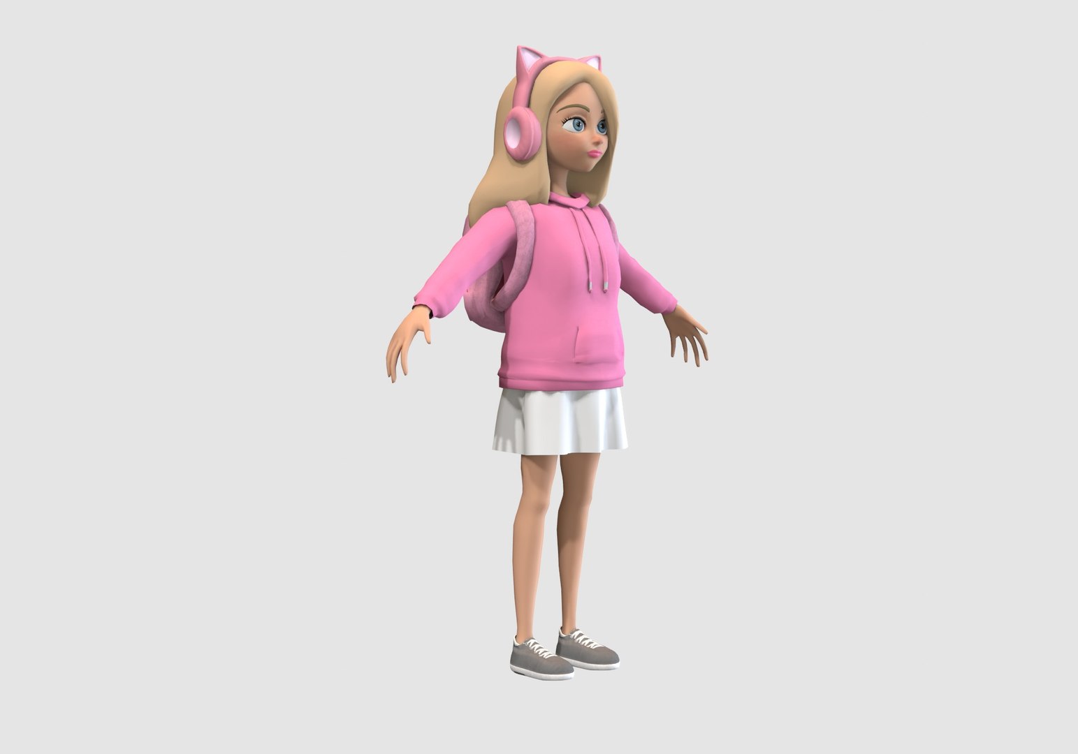 Female Cartoon Girl Model - TurboSquid 1912862