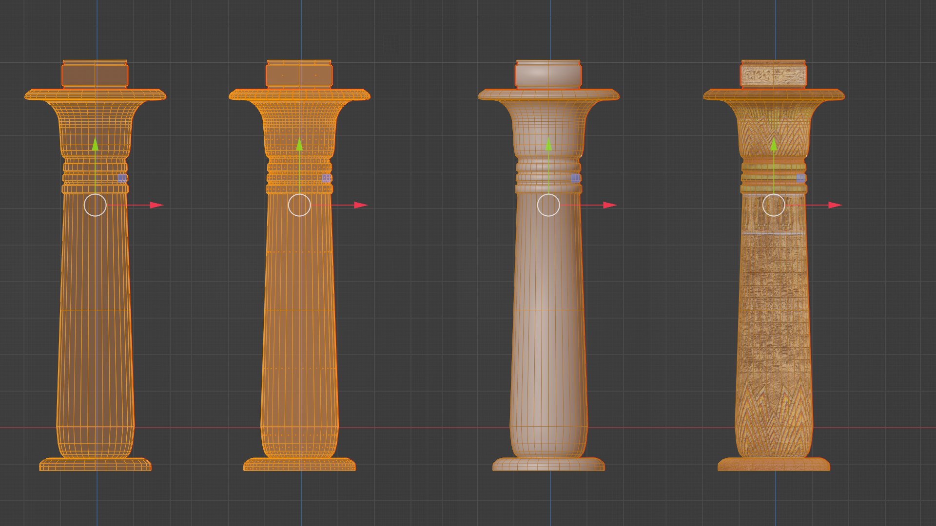 Egyptian Column 1 3D Model - TurboSquid 1931590