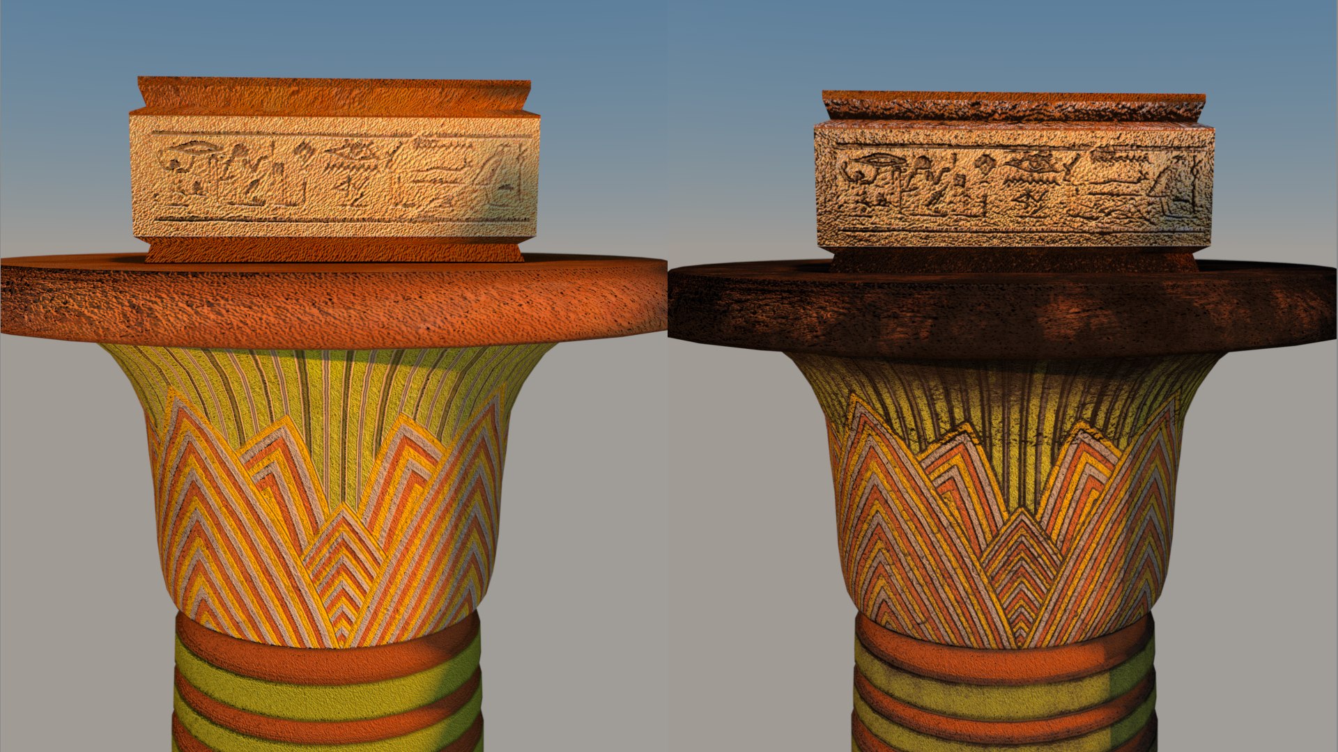 Egyptian Column 1 3D Model - TurboSquid 1931590