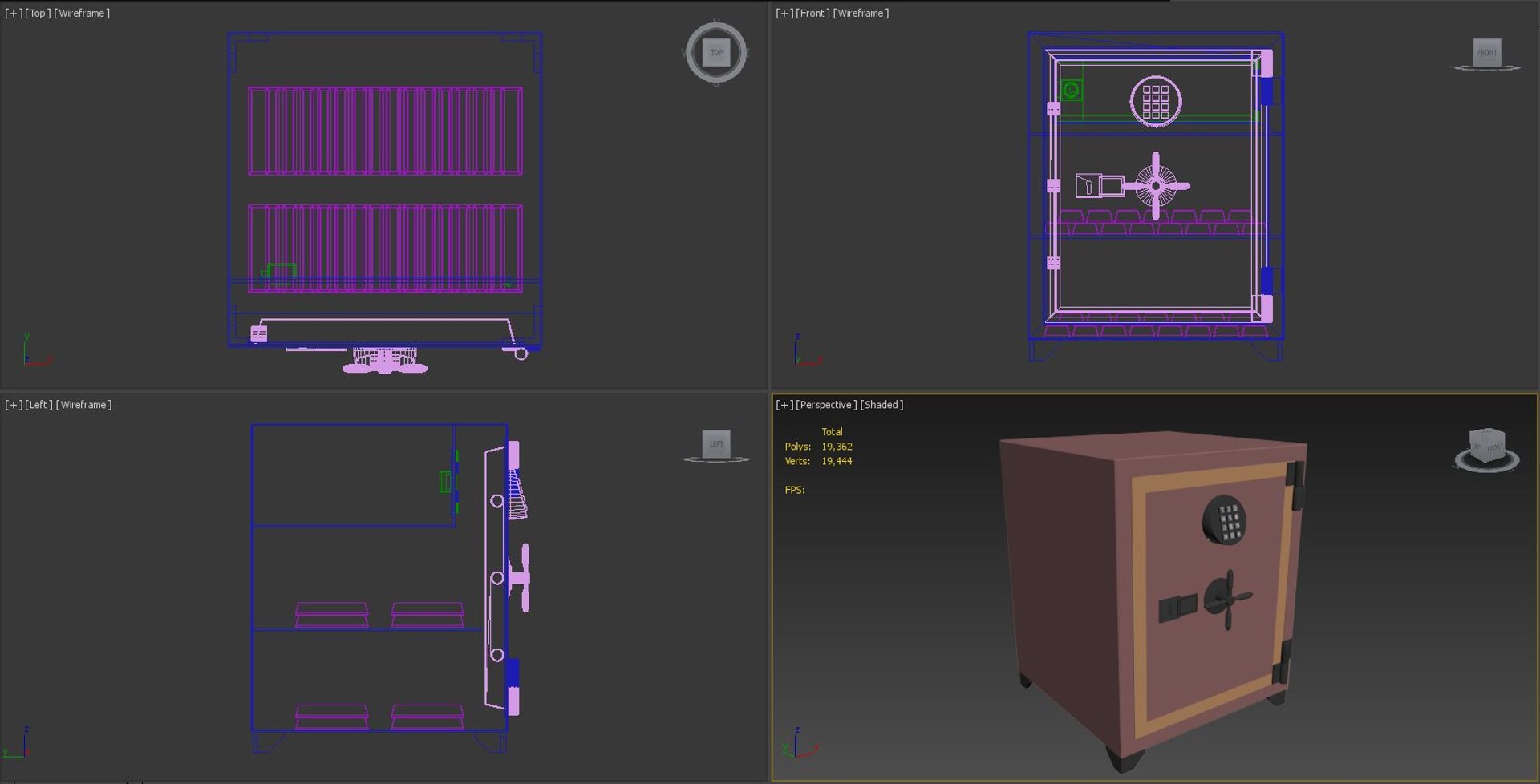 Steel safe 3D model - TurboSquid 1620663