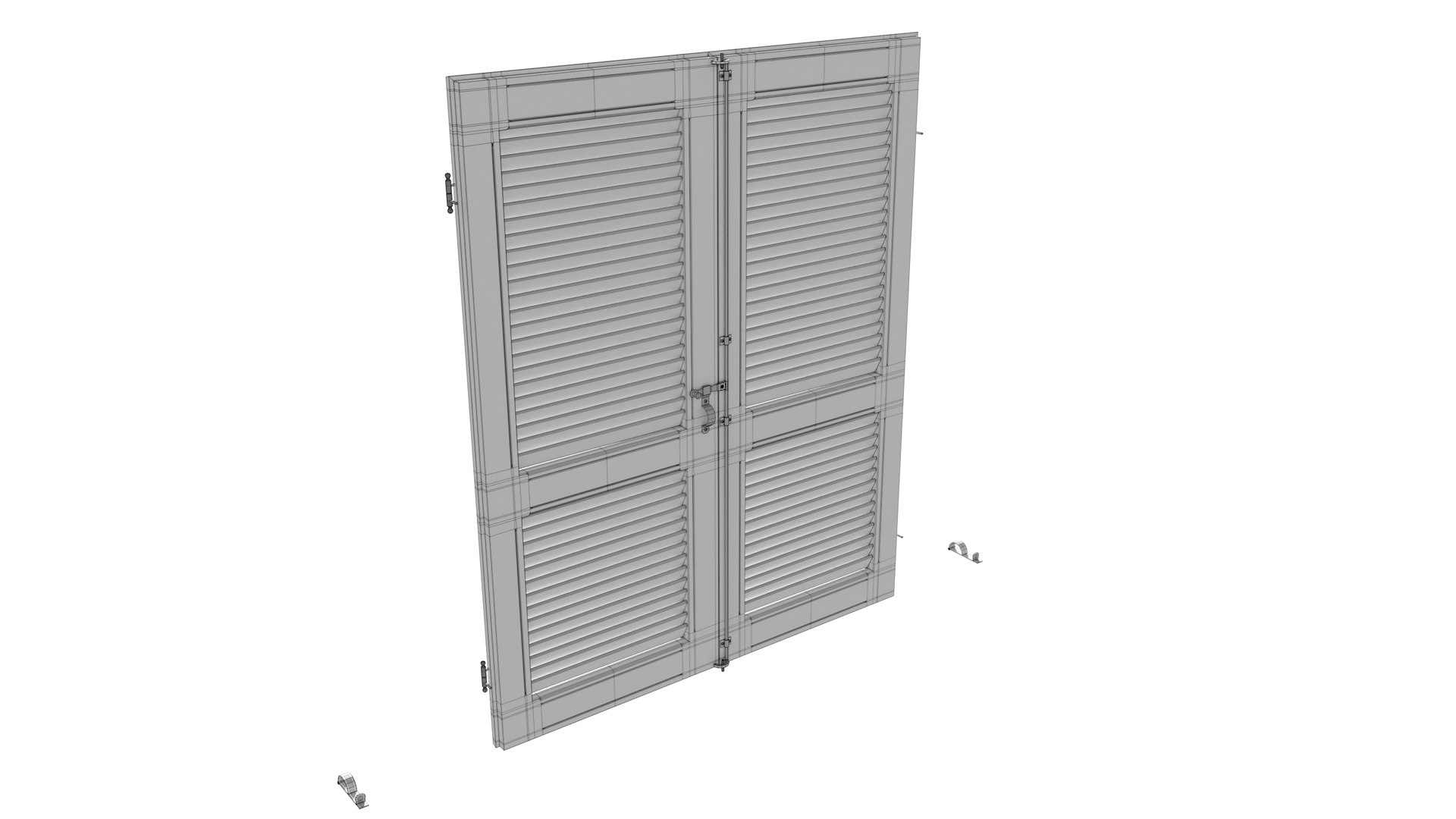 Wood Shutters 3D Model - TurboSquid 1563050