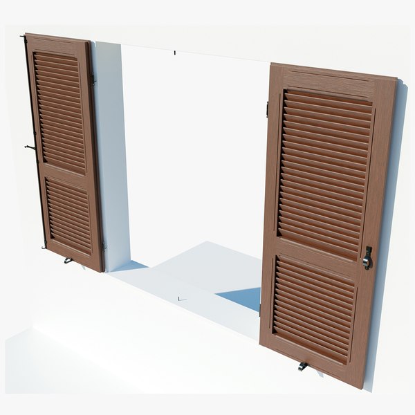 Wood shutters 3D model - TurboSquid 1563050