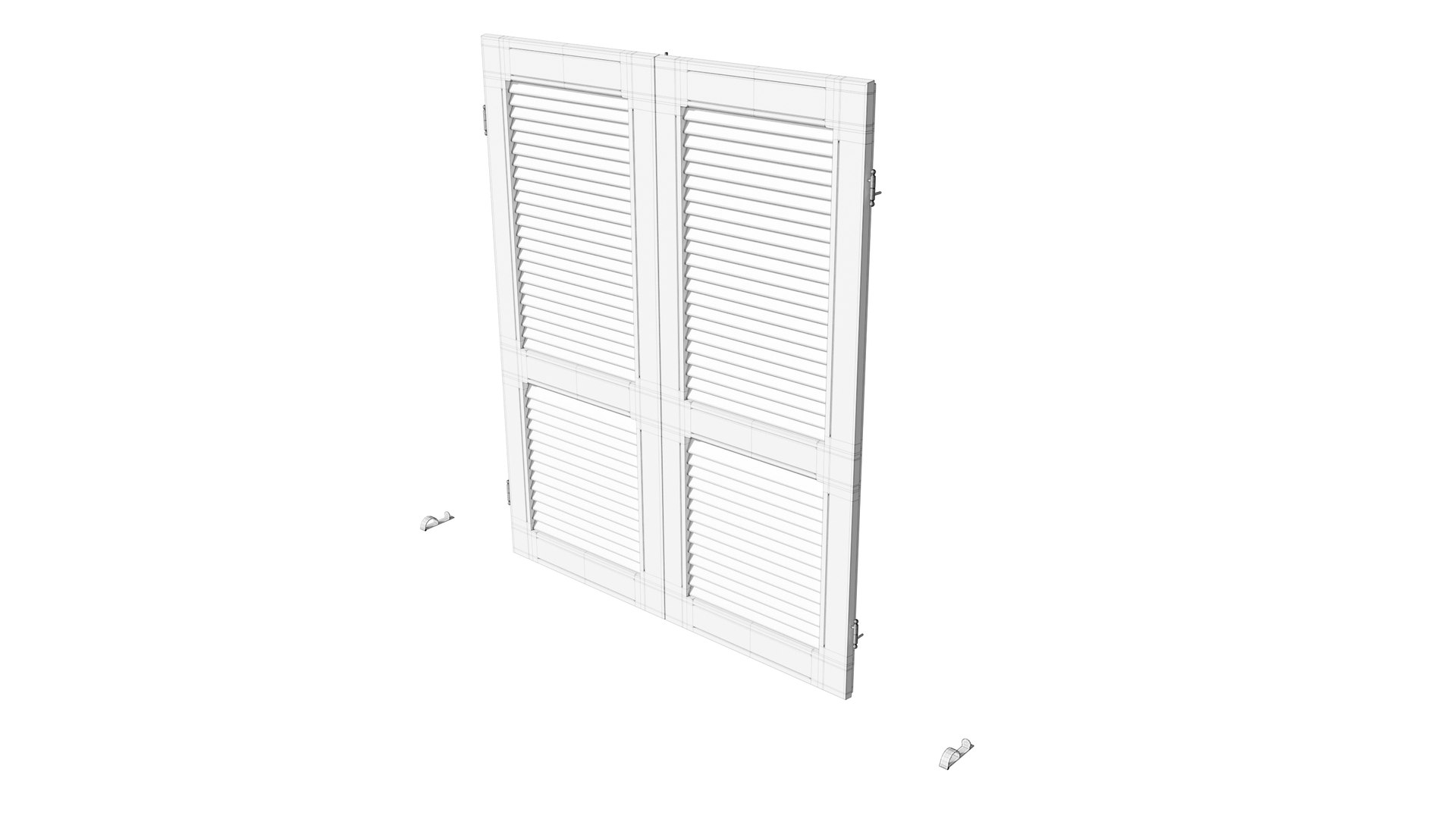 Wood Shutters 3D Model - TurboSquid 1563050