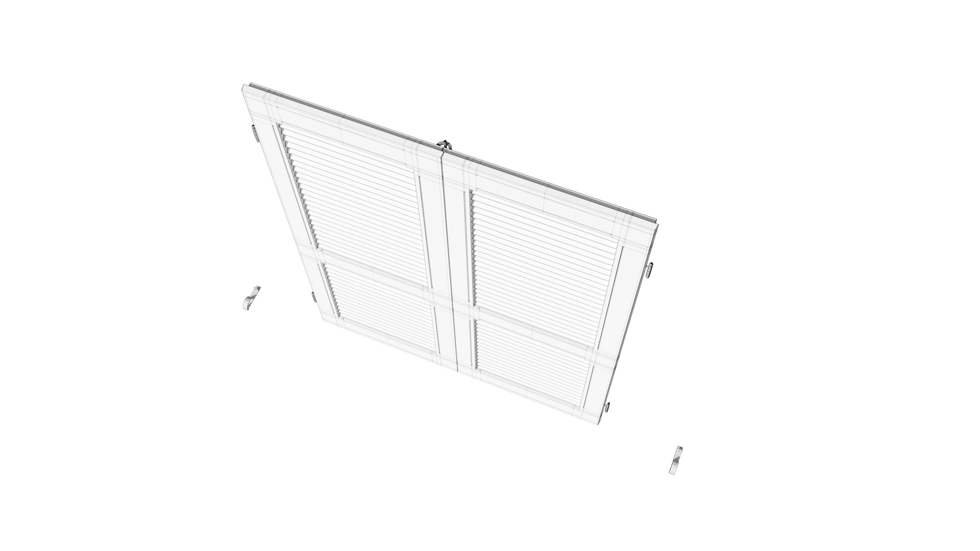 Wood Shutters 3D Model - TurboSquid 1563050