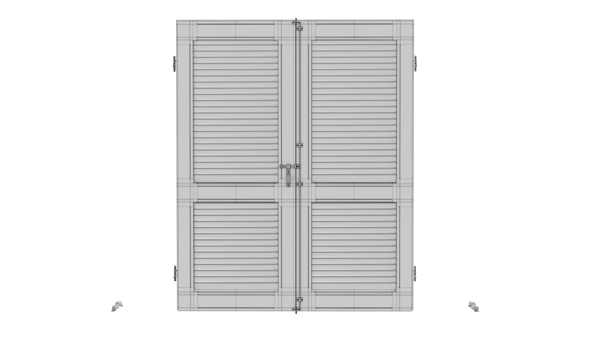 Wood Shutters 3D Model - TurboSquid 1563050