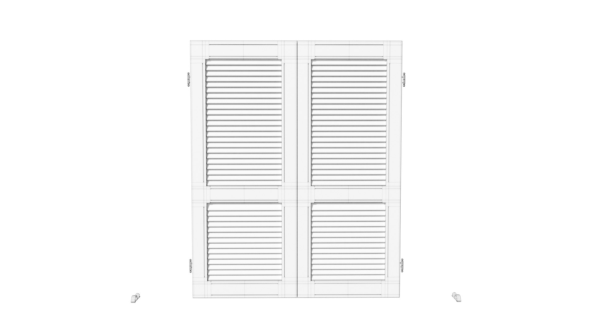 Wood Shutters 3D Model - TurboSquid 1563050