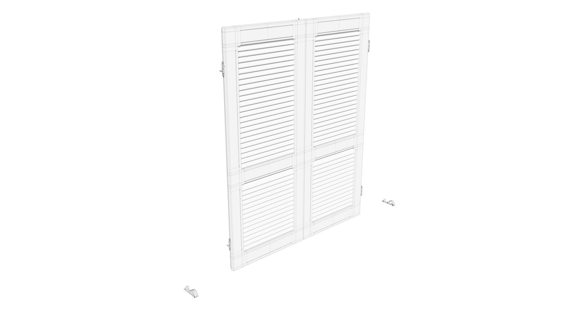 Wood Shutters 3D Model - TurboSquid 1563050
