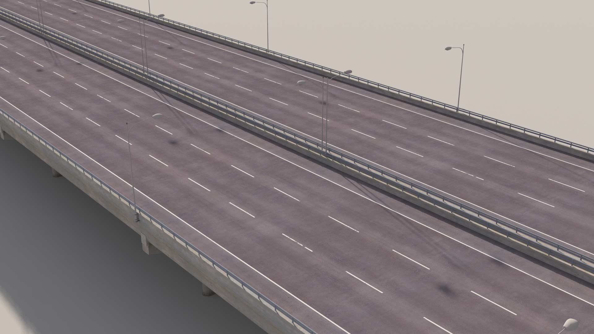 Highway PBR - 3 Lane Modular 3d Model 3D - TurboSquid 2255908