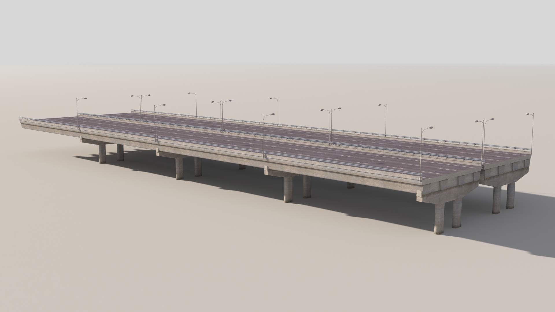 Highway PBR - 3 Lane Modular 3d Model 3D - TurboSquid 2255908