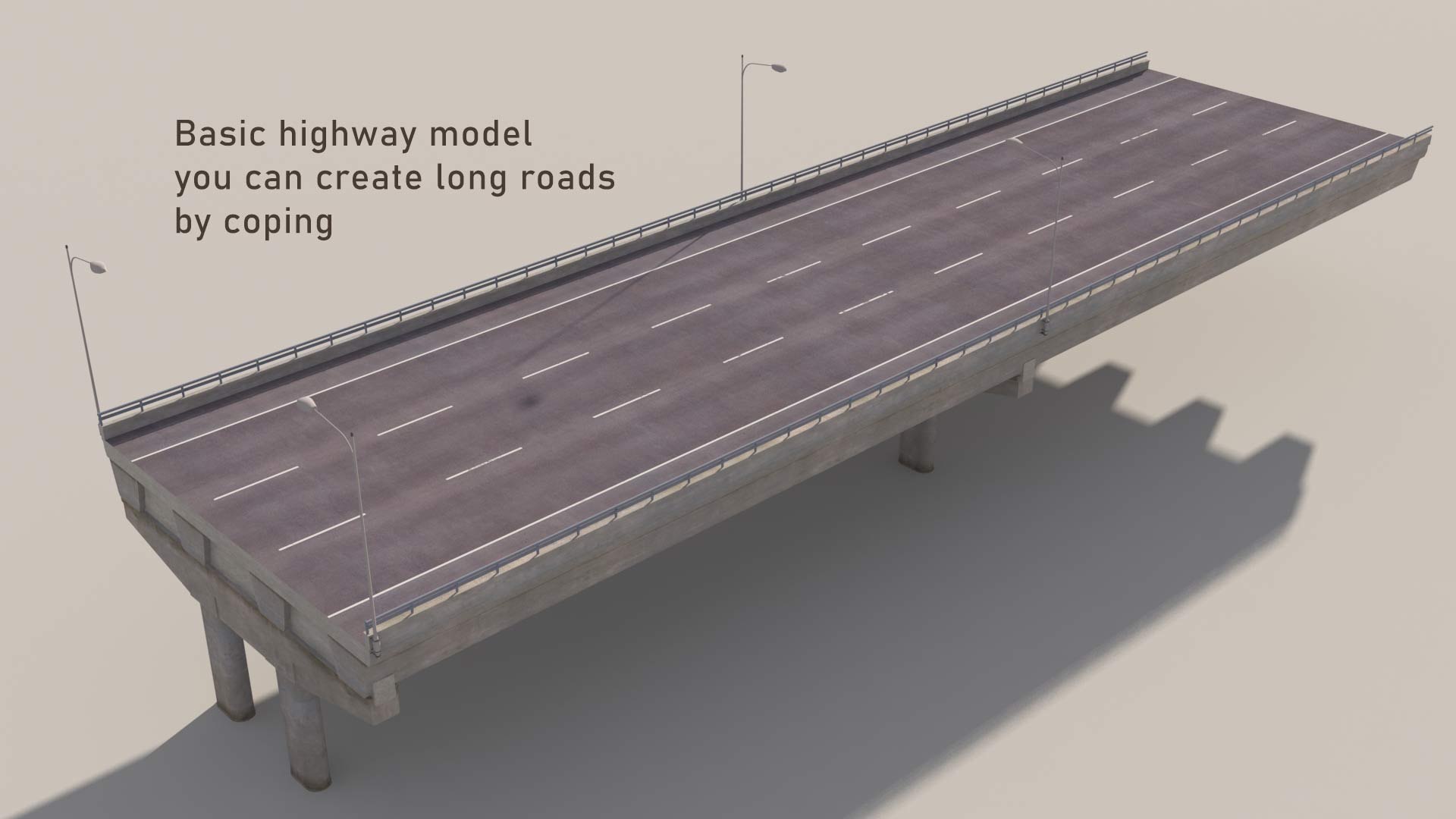 Highway PBR - 3 Lane Modular 3d Model 3D - TurboSquid 2255908