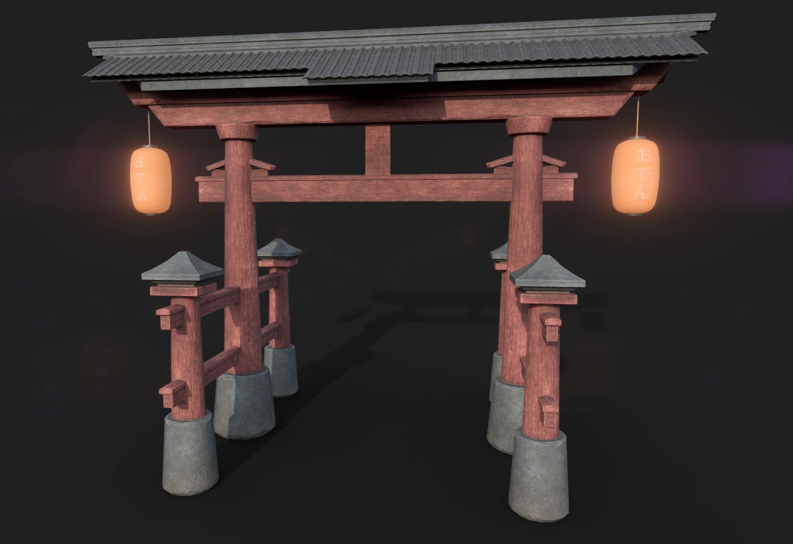 Japanese Gate 3D Model - TurboSquid 1266155