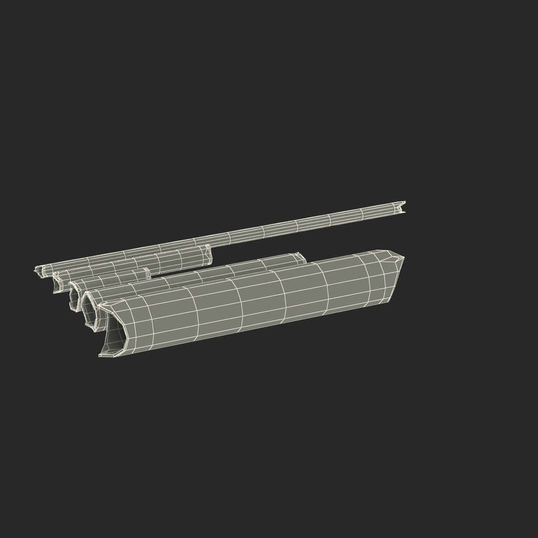 3d Broken Iron Pipes Set Model