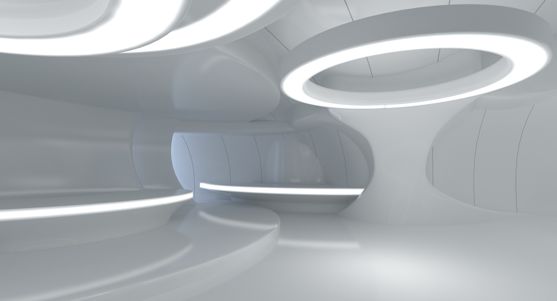 3d Sci-fi Futuristic Room Design