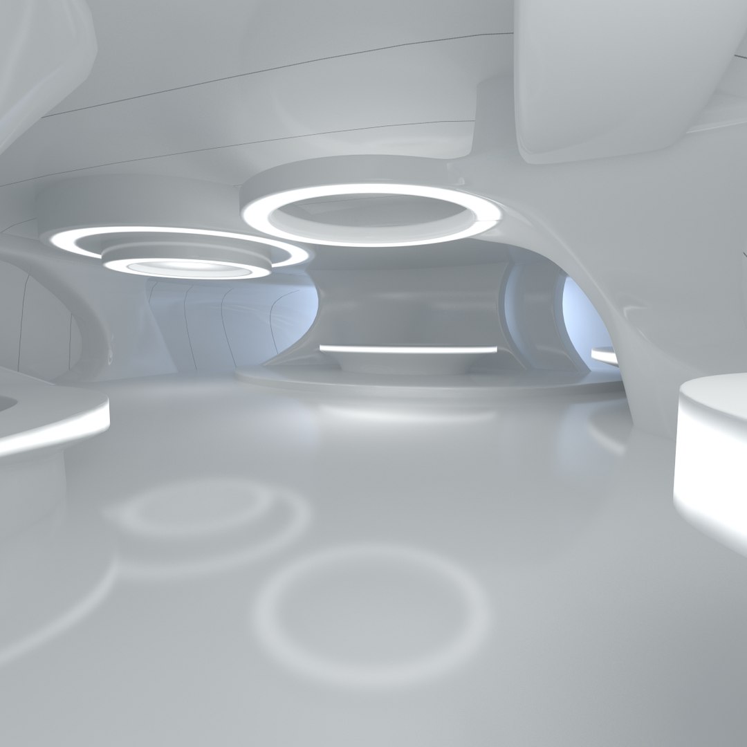 3d Sci-fi Futuristic Room Design