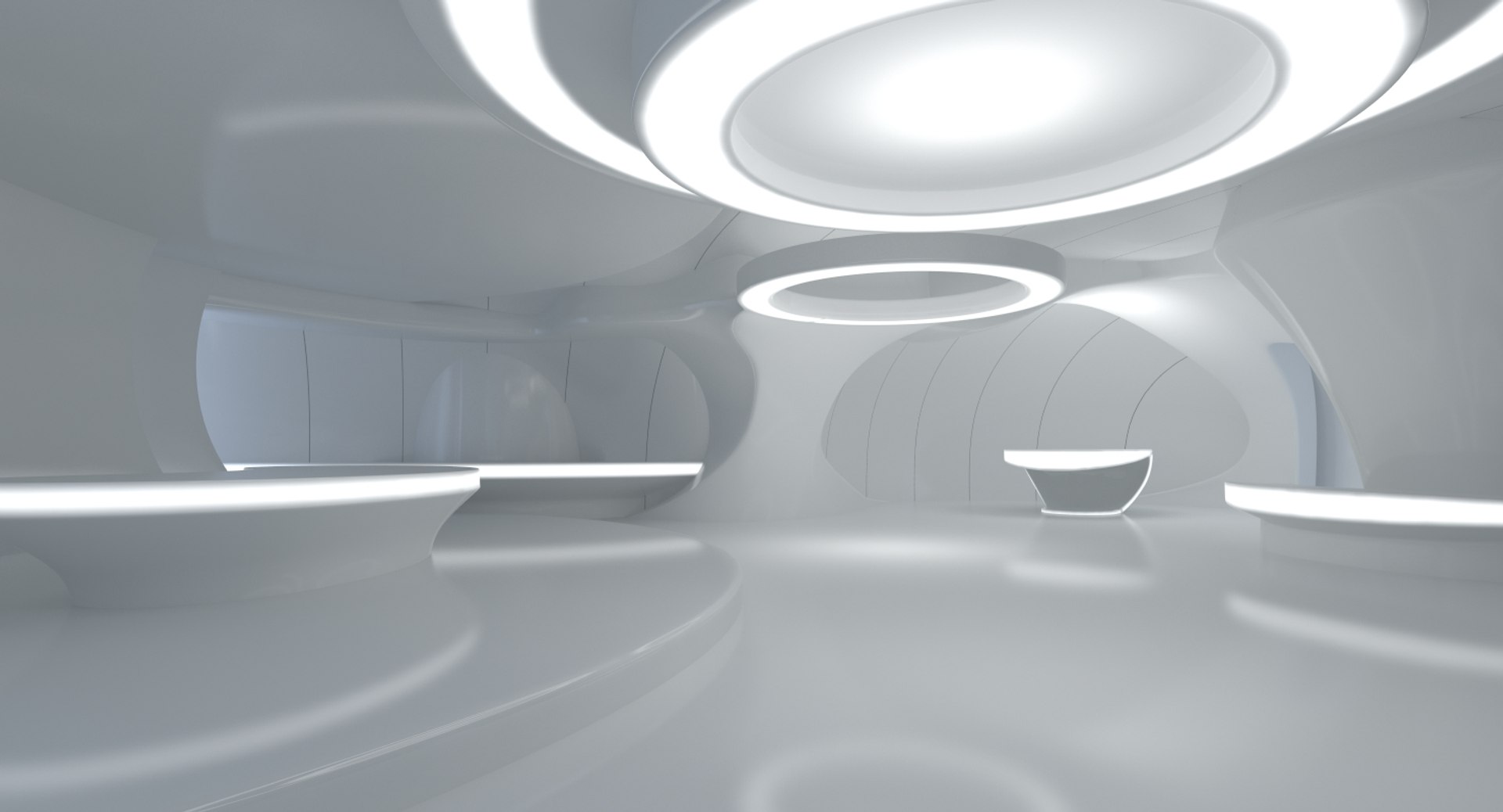 3d Sci-fi Futuristic Room Design