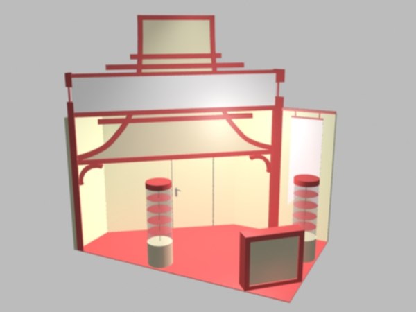 layout exhibition stand obj