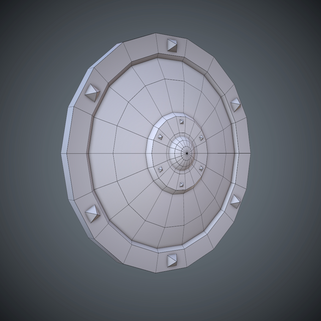 3d shield hand painted