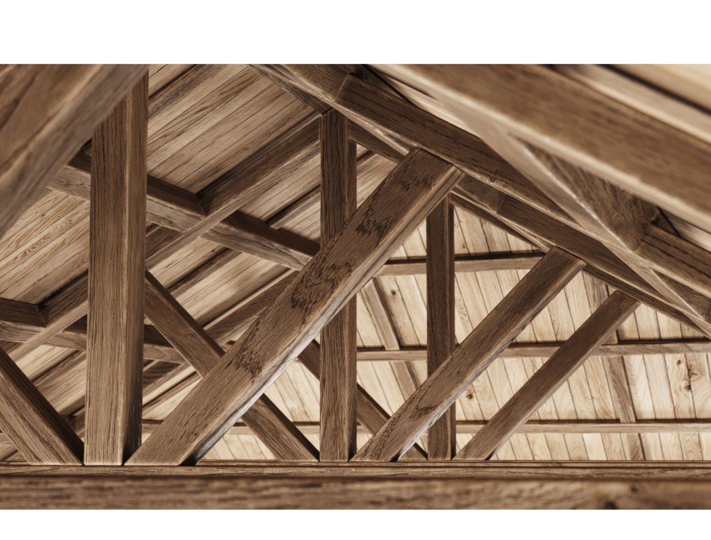3D Model Wooden Ceiling V7 With Beams - TurboSquid 2285057