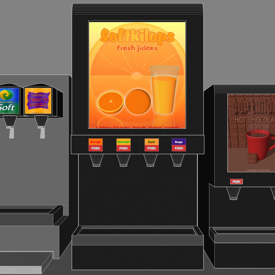 beverage drink station 3d c4d