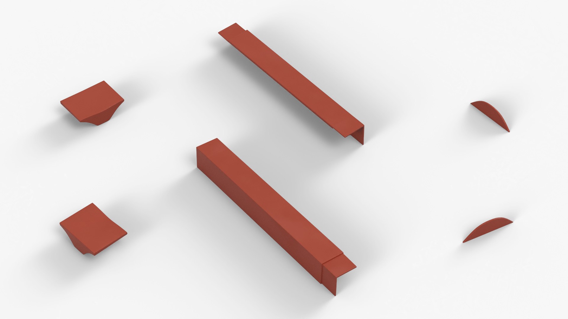 3D Tile Roof Components Set Plastic Model - TurboSquid 2371795