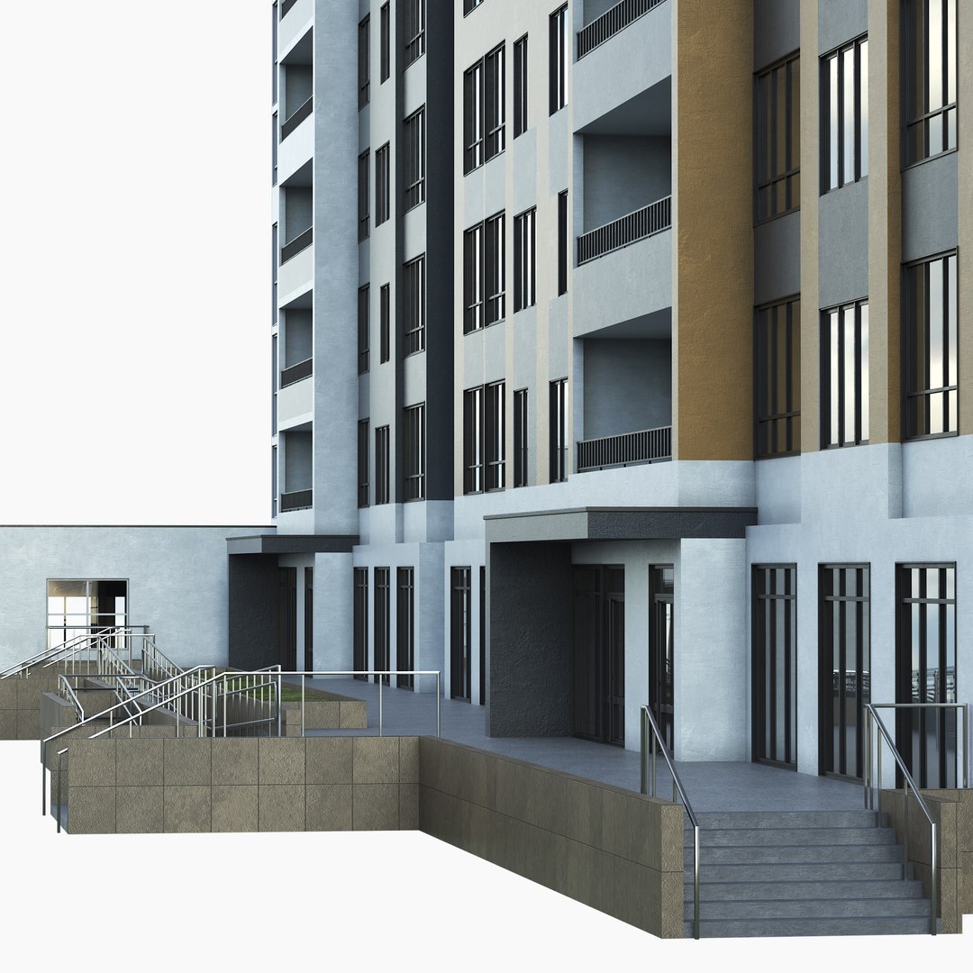 3D Apartment Building 04 - TurboSquid 1758050