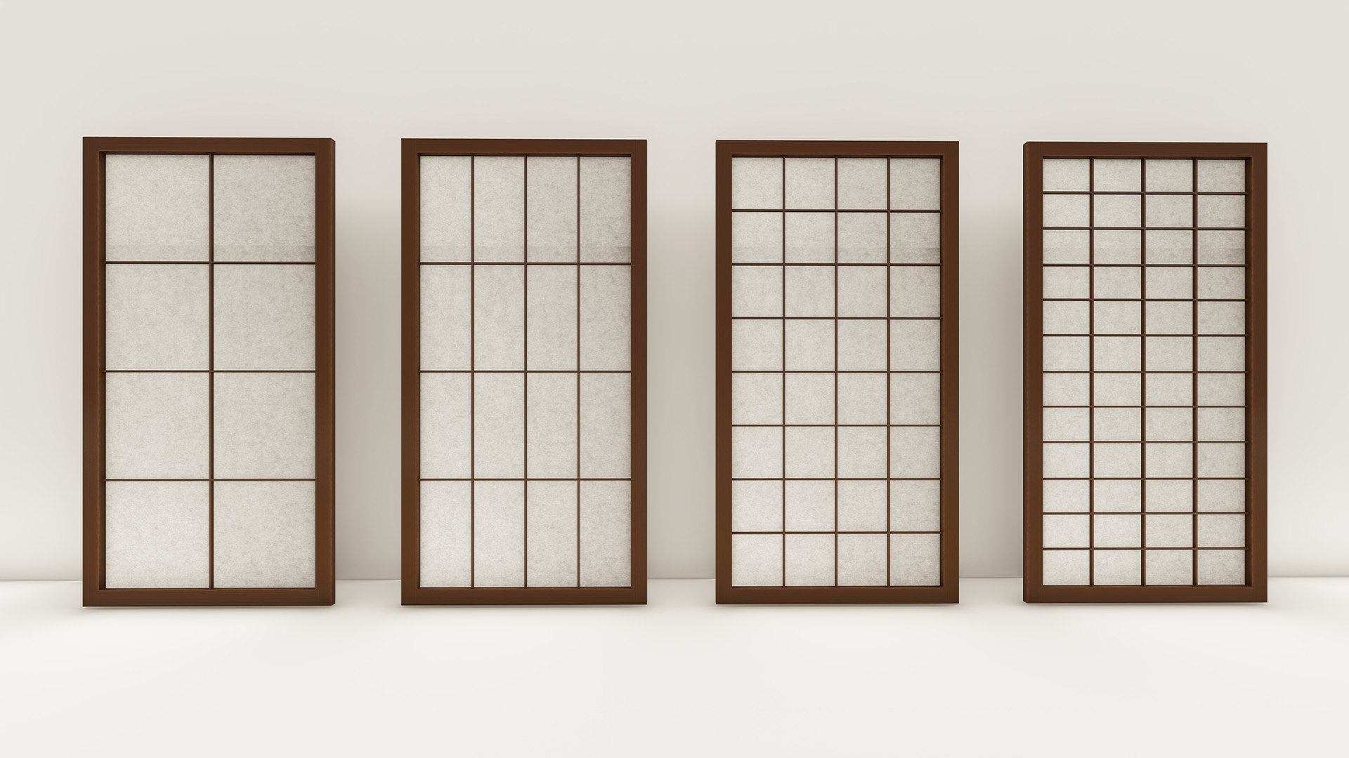 3D Model Shoji- Traditional Japanese Door Window Or Room Divider With ...