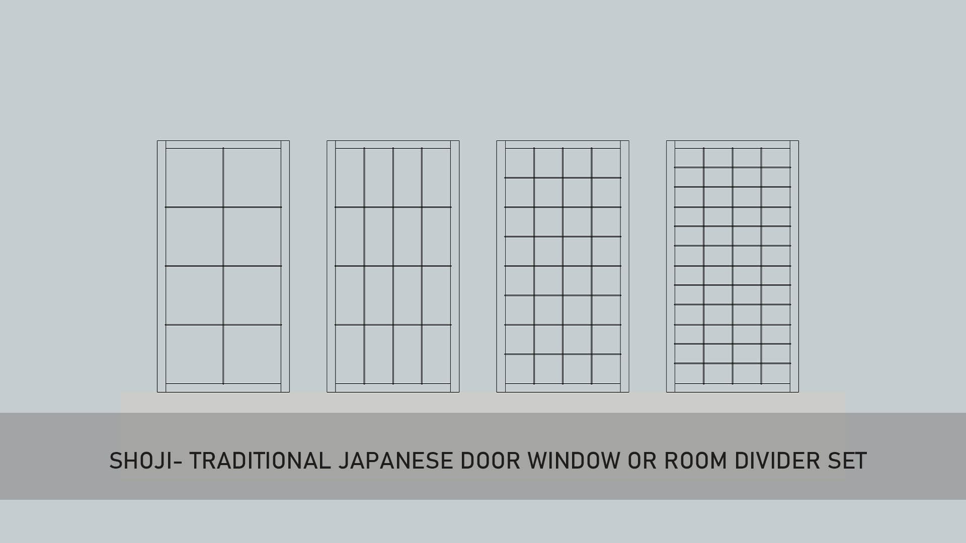 3D Model Shoji- Traditional Japanese Door Window Or Room Divider With ...