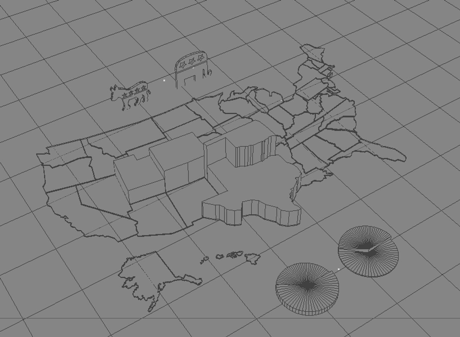 3d Model United States Political