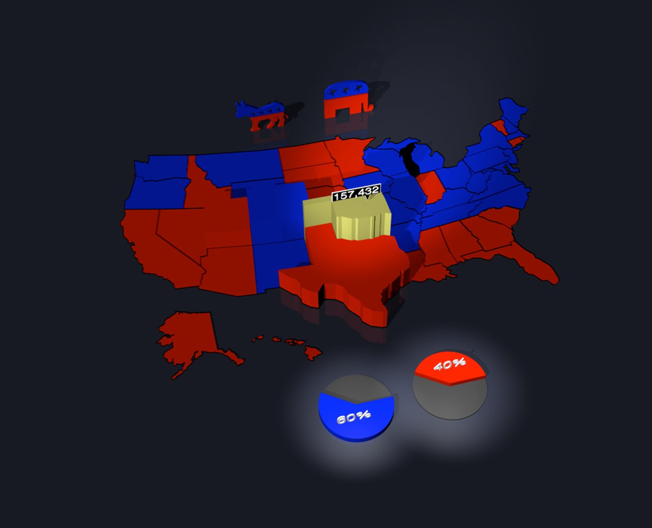 3d Model United States Political