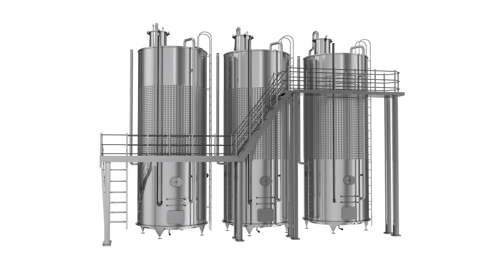 Stainless Steel Wine Tanks Model - TurboSquid 2207817