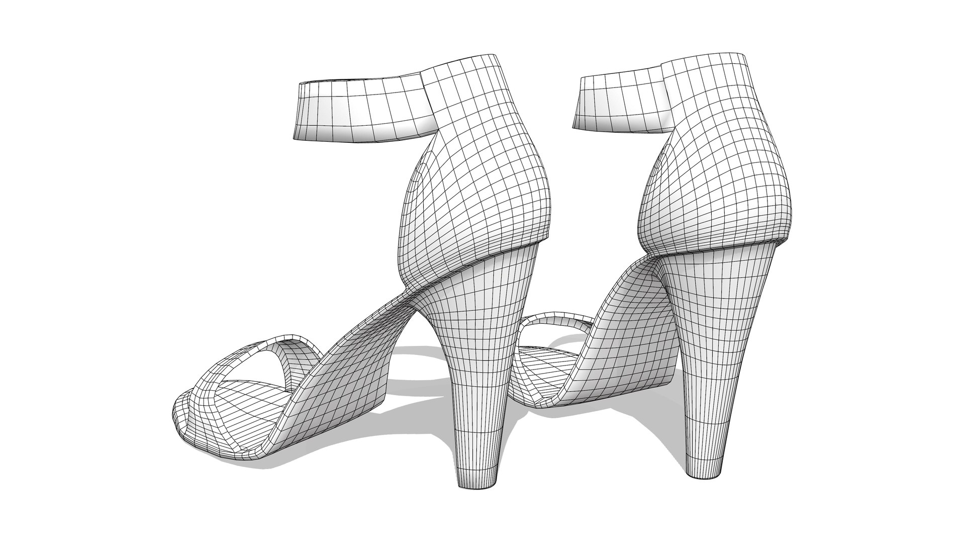 Ankle Strap High Heels 3D Model - TurboSquid 1931752